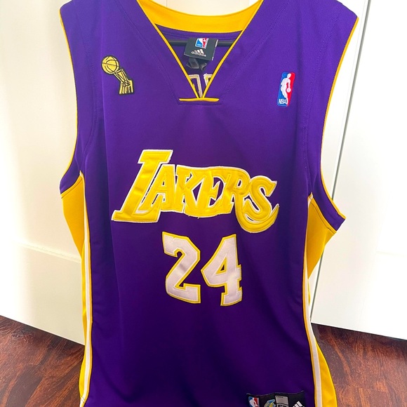 adidas | Shirts | Kobe Bryant Authentic Lakers Jersey Number 24 ...